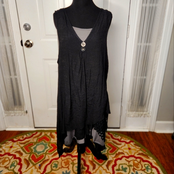 Pretty Angel | Dresses | Pretty Angel Layered Dress 2 Pieces Gray And ...